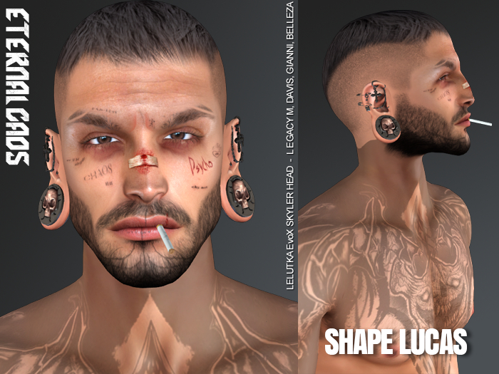 Second Life Marketplace - Eternal Caos - Shape LUCAS EvoX SKYLER